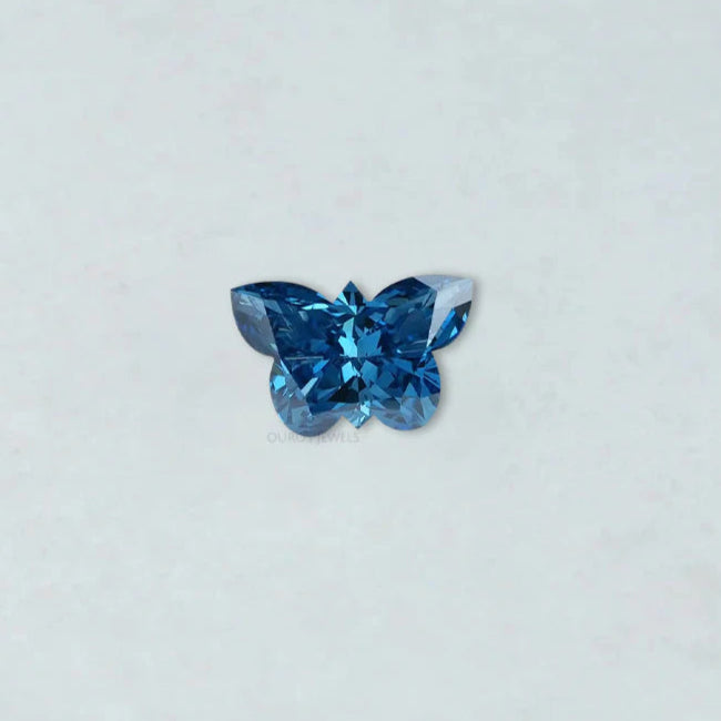Blue Butterfly Cut Diamond — Ouros Jewels