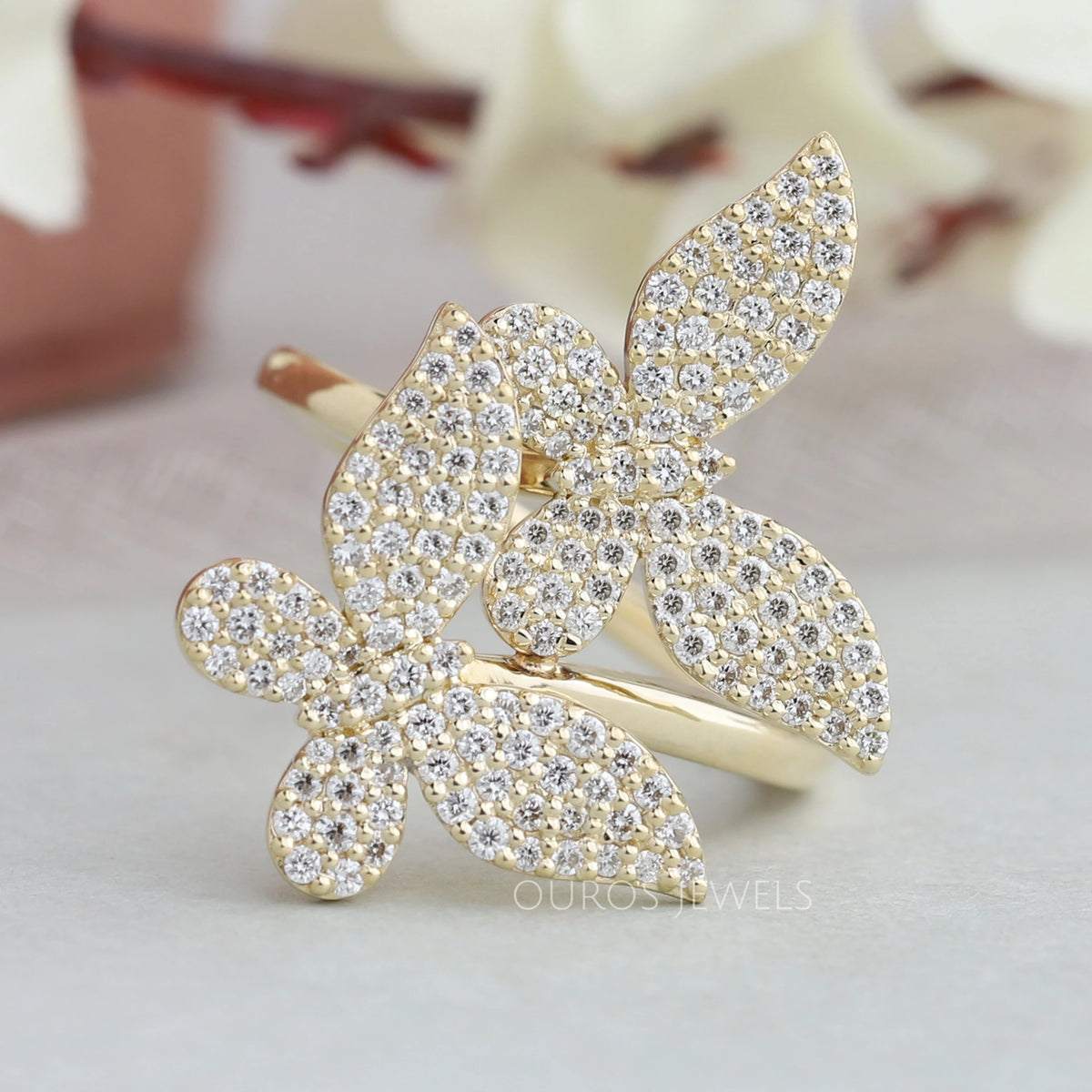 Butterfly Shaped Diamond Ring | Ouros Jewels