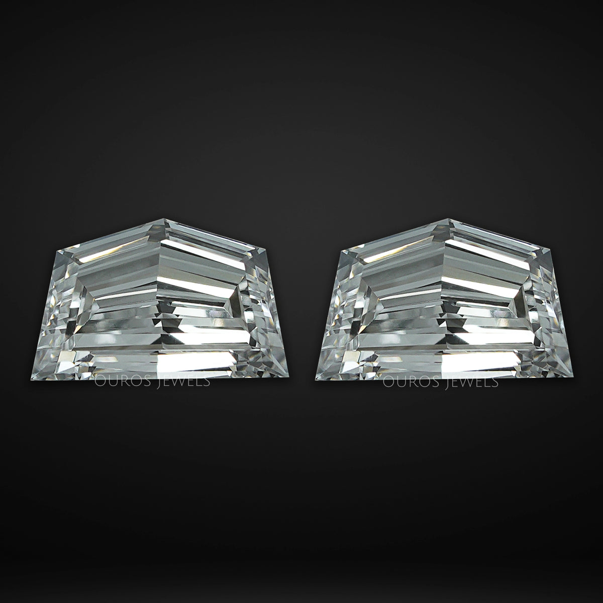 Step Cut Cadillac Shape Lab Diamond Matching Pair — Ouros Jewels