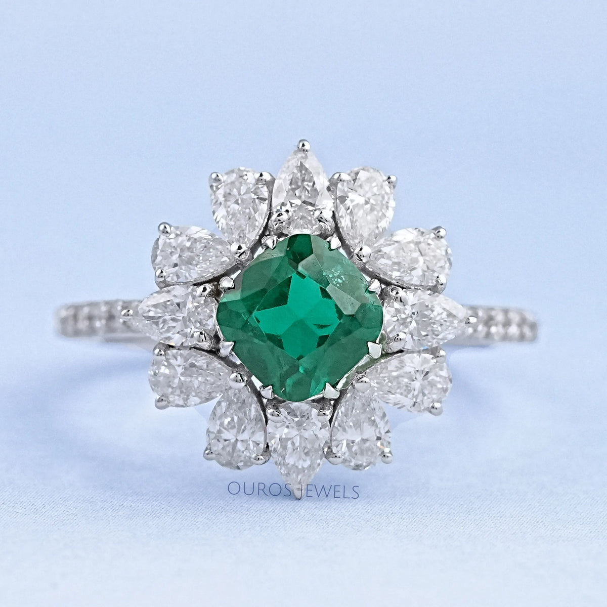 Cushion Cut Gemstone Ring — Ouros Jewels