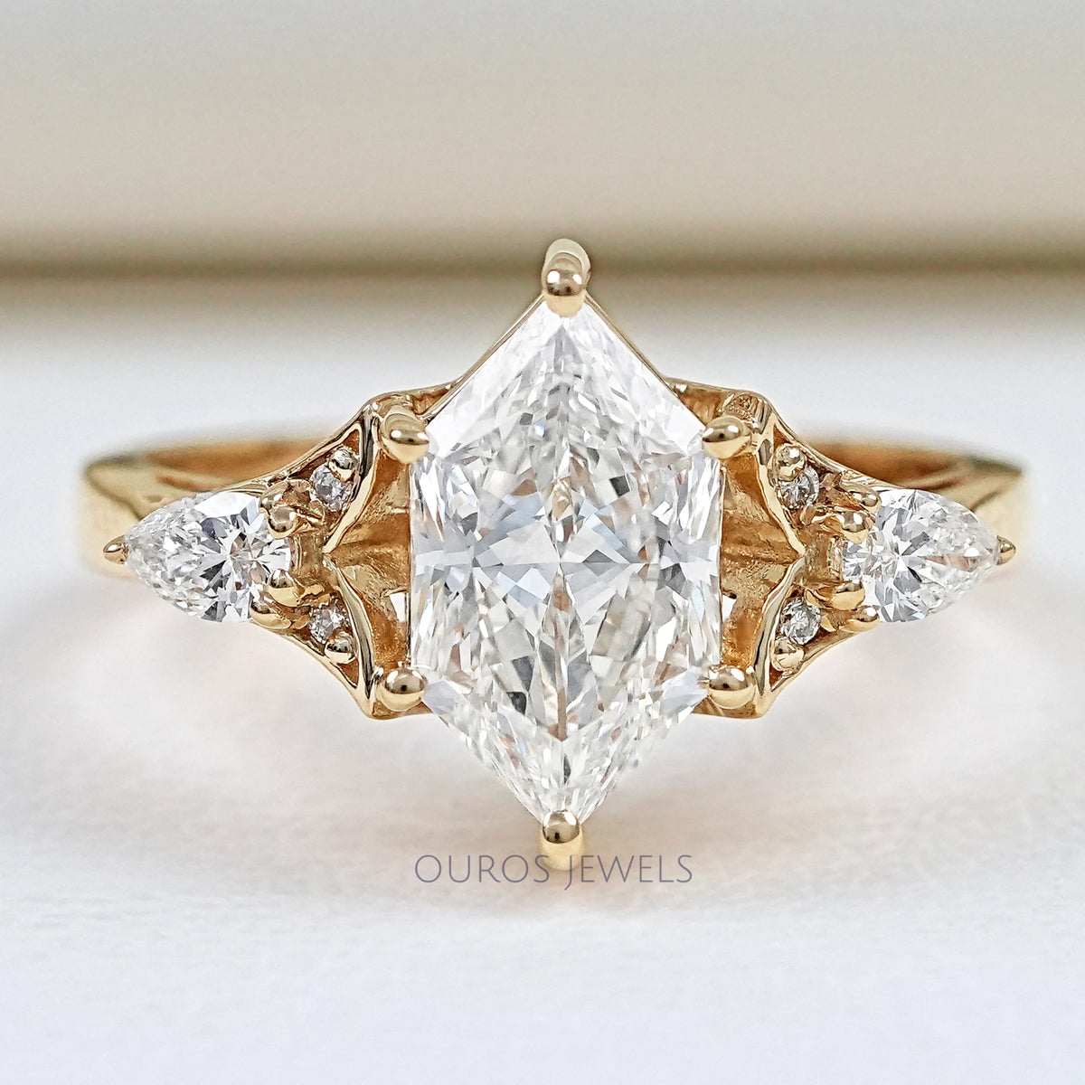 3 Stone Dutch Marquise Cut Diamond Ring — Ouros Jewels