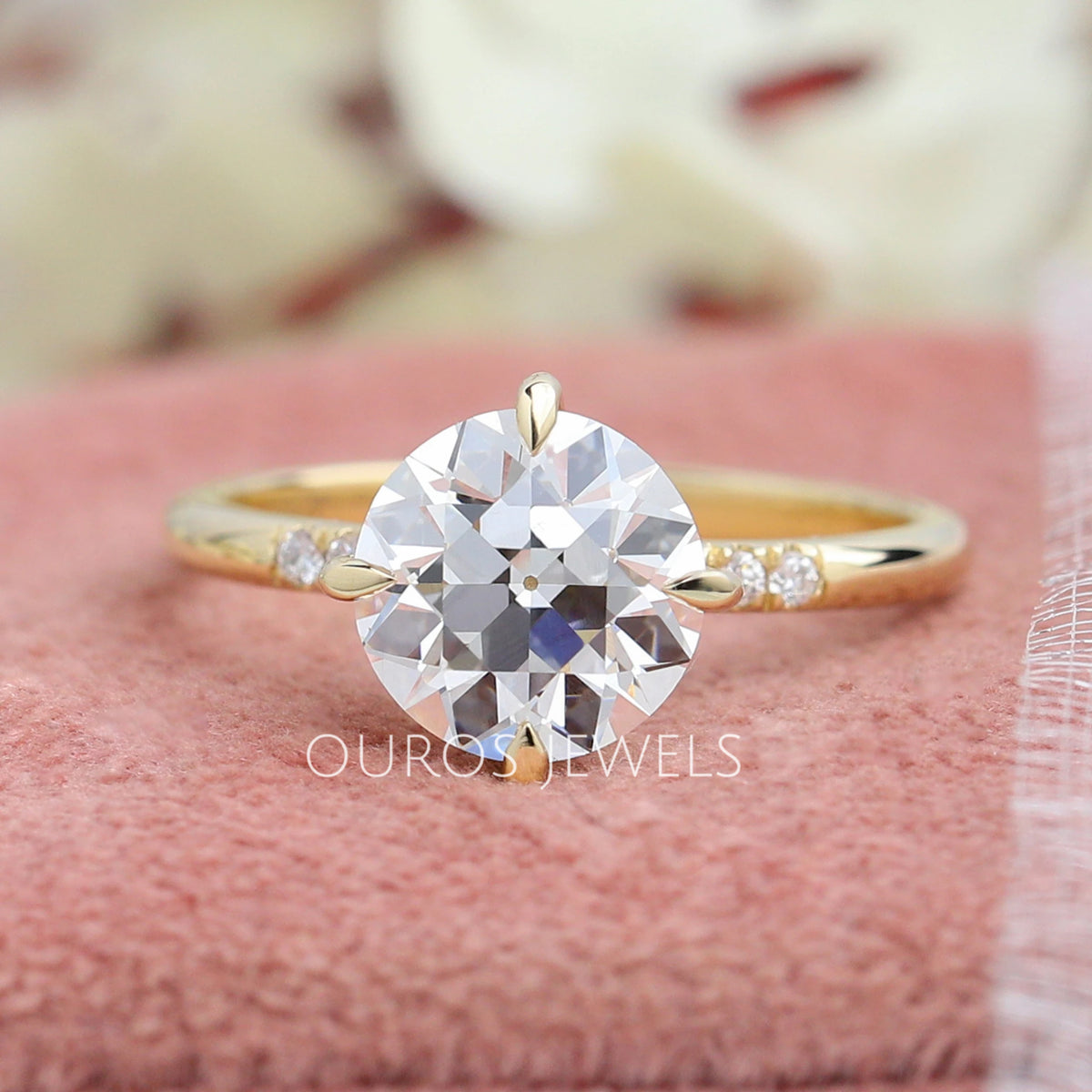 Old European Round Diamond Engagement Ring — Ouros Jewels