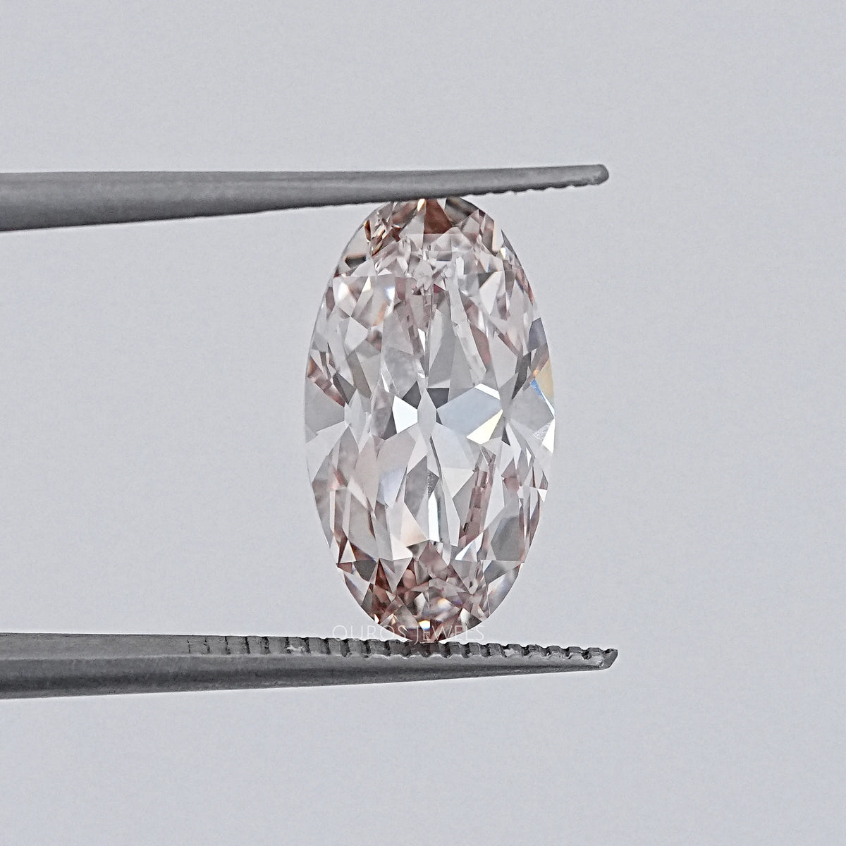 Light Champagne Old Mine Moval Cut Diamond — Ouros Jewels