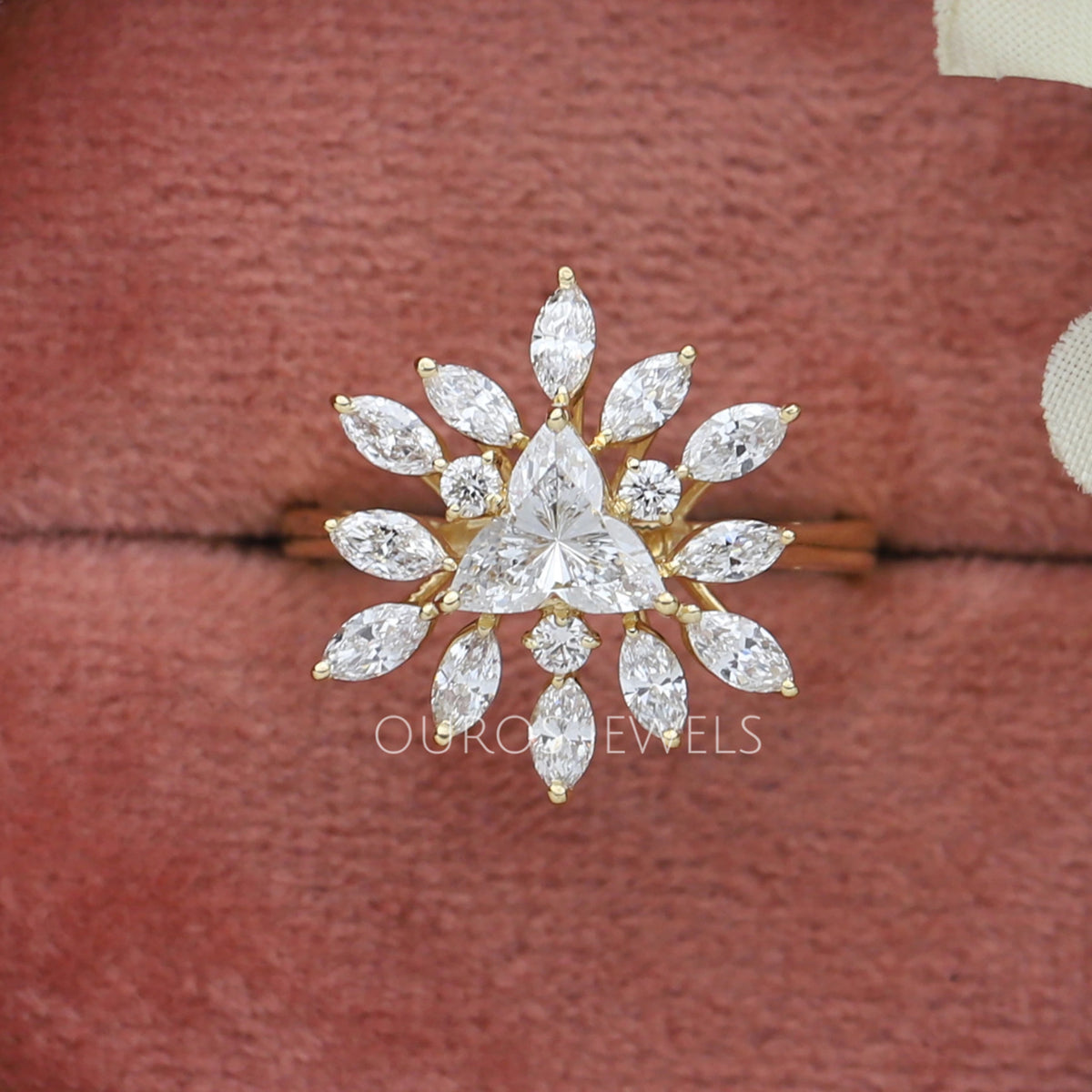 Lotus Cut Diamond Engagement Ring — Ouros Jewels