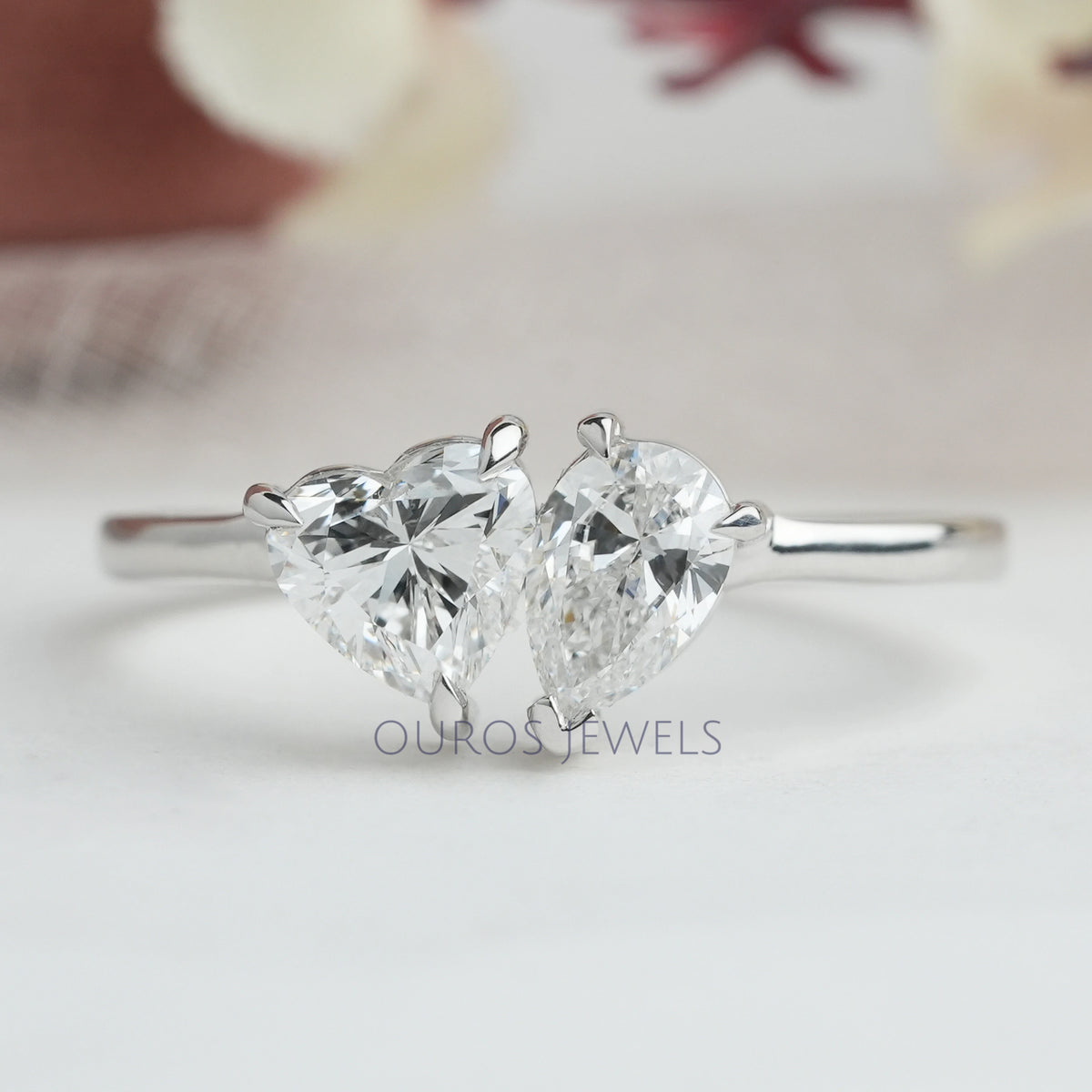 Heart And Pear Lab Diamond Toi Moi Engagement Ring — Ouros Jewels
