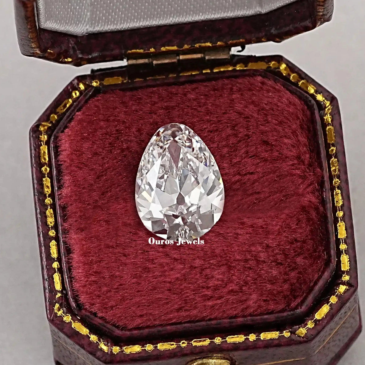 Old Mine Pear Cut Lab Grown Diamond — Ouros Jewels