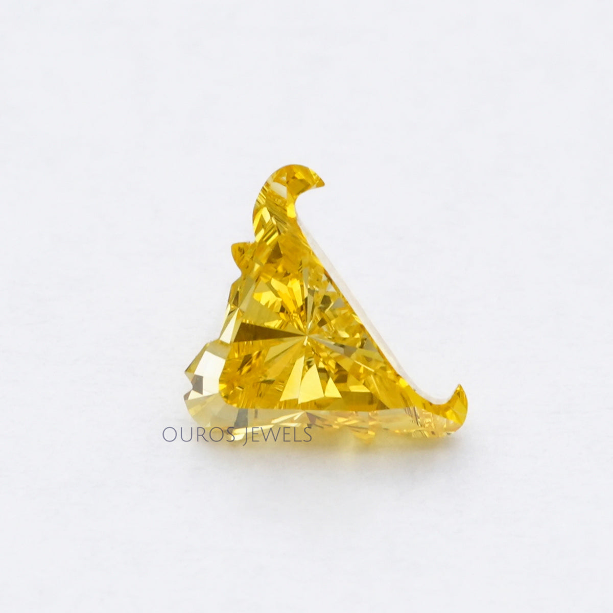 Bull Face Cut Yellow Loose Diamond — Ouros Jewels