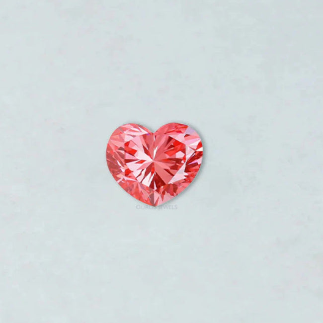 Pink Heart Shape Lab Diamond — Ouros Jewels