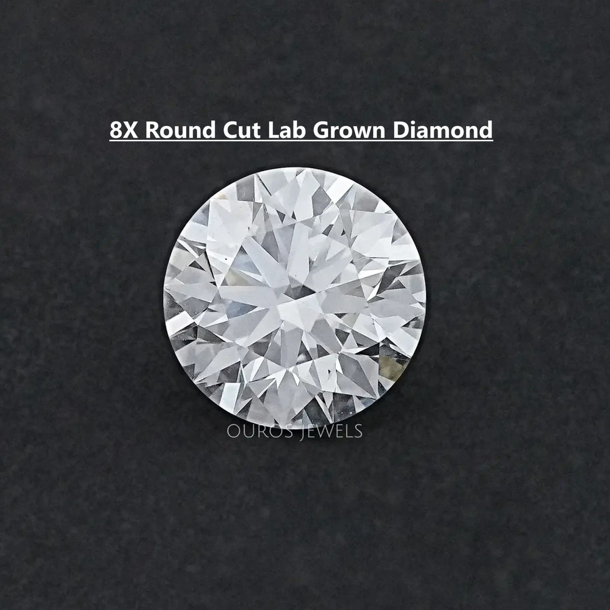 8X Cut Round Lab Grown Diamond — Ouros Jewels
