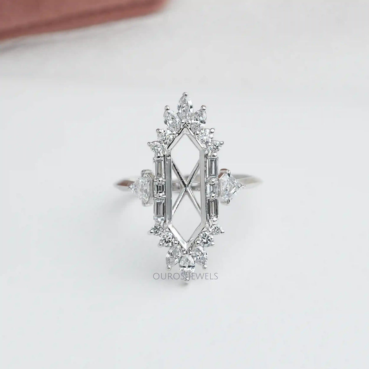 Ring Setting without Center Diamond — Ouros Jewels