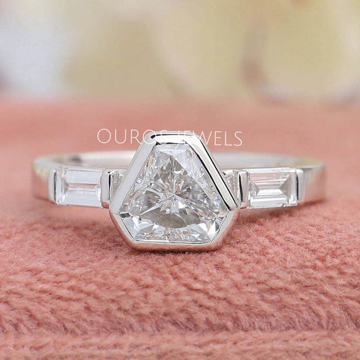 Shield Cut Engagement Ring | Ouros Jewels