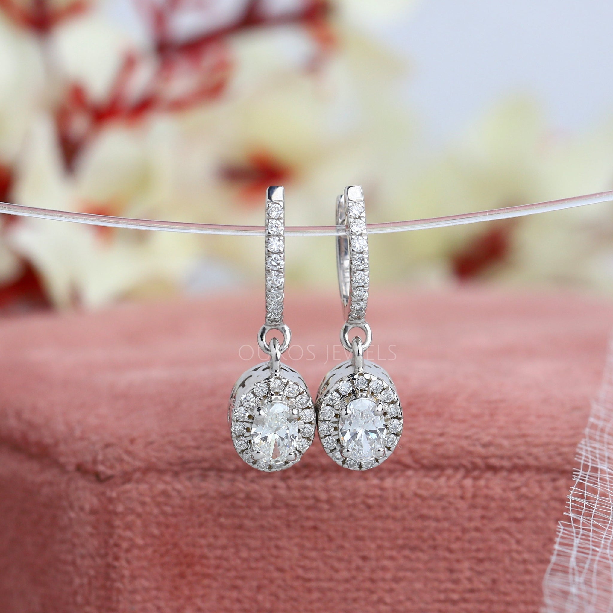 Buy Stylish Diamond Dangling Drop Earrings Online — Ouros Jewels