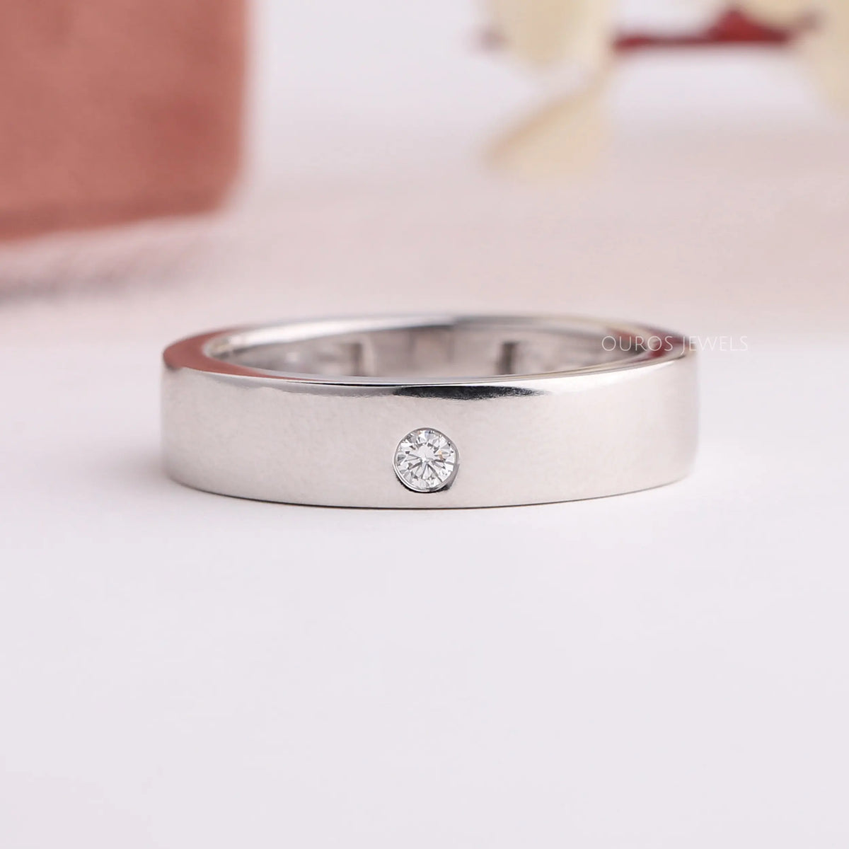 Flush Set Diamond Band — Ouros Jewels