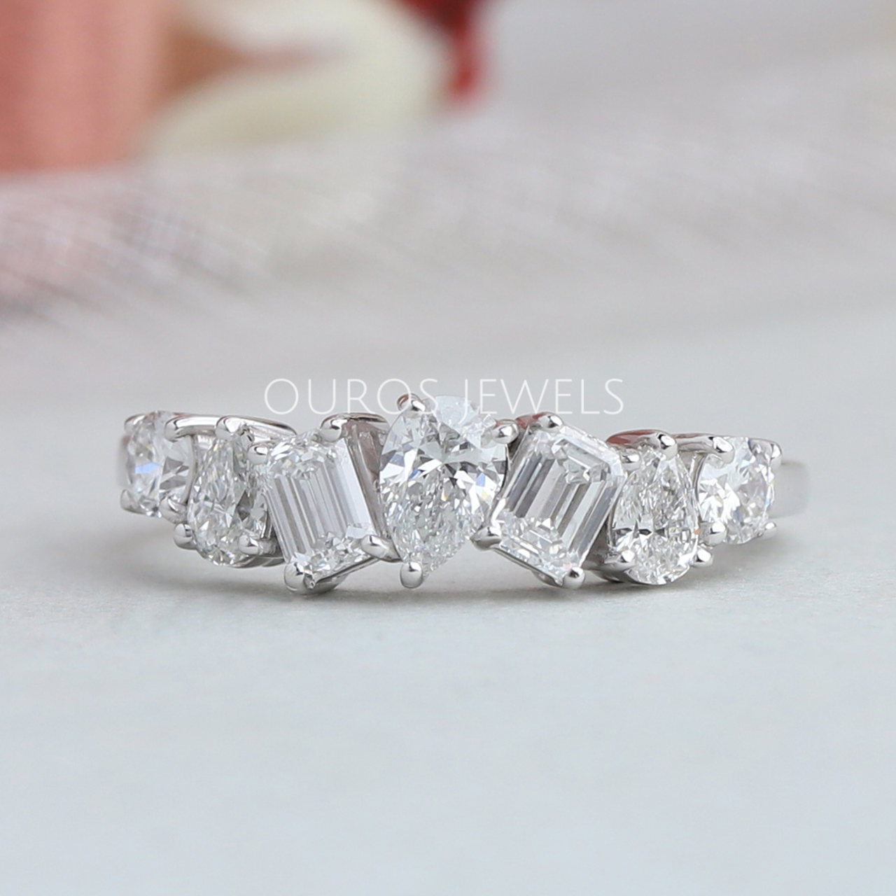 Multi Shape Lab Diamond Eternity Band | Ouros Jewels
